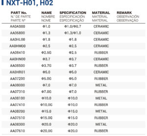 NXT-H01・H02 | SMTノズルネット